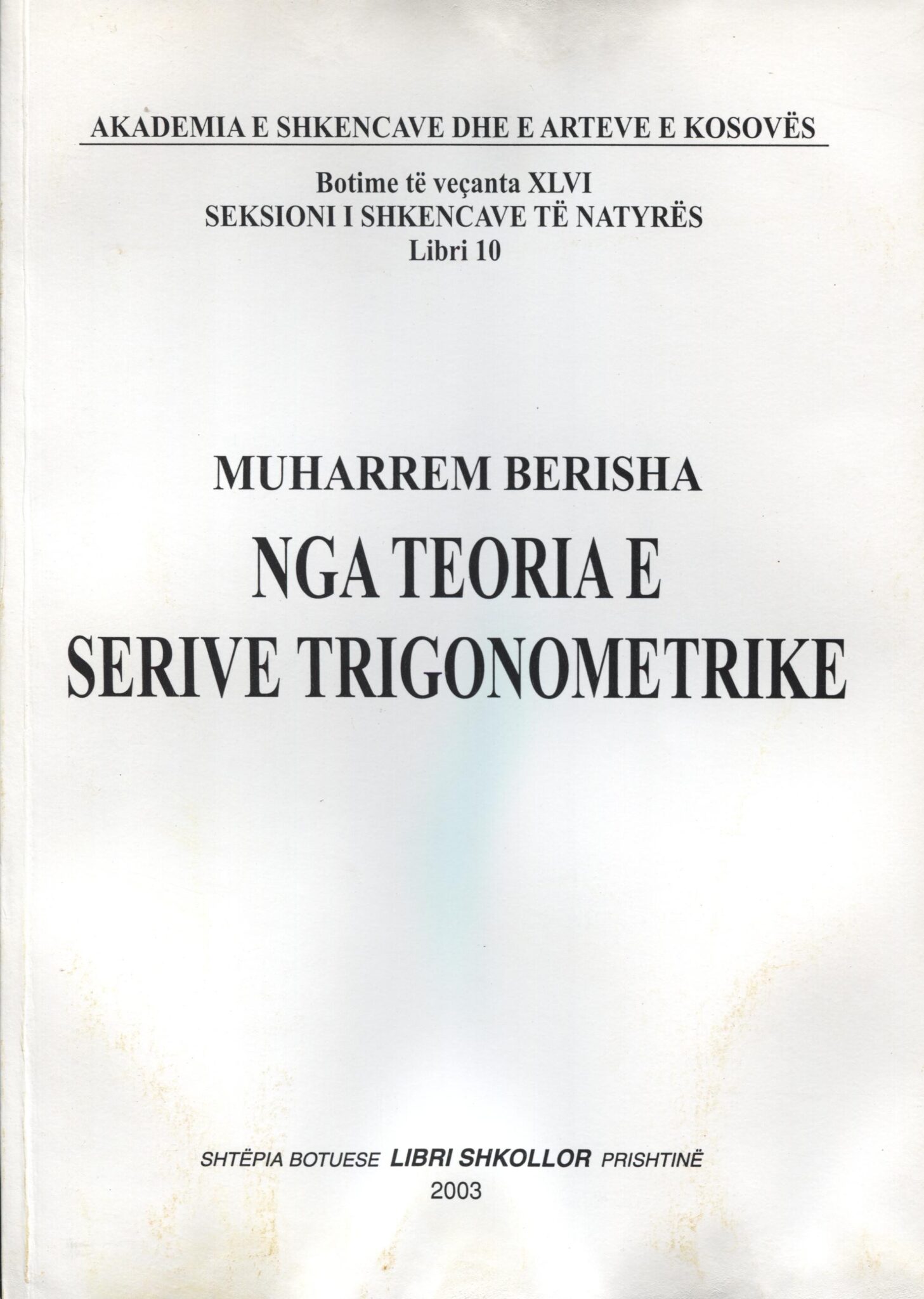 Nga teoria e serive trigonometrike – Akademia e Shkencave dhe e Arteve ...