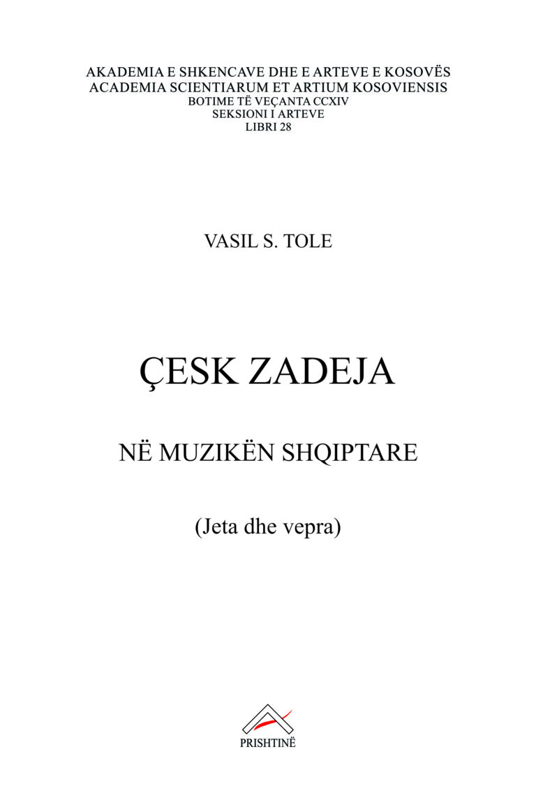 Botimet – Akademia e Shkencave dhe e Arteve e Kosovës